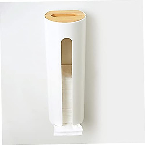 Eioflia Really Useful Box Plastic Storage Box Cotton Pad Dispenser Wall Mounted Cosmetic Make Up Cotton Pads Holder Storage Container with Lid