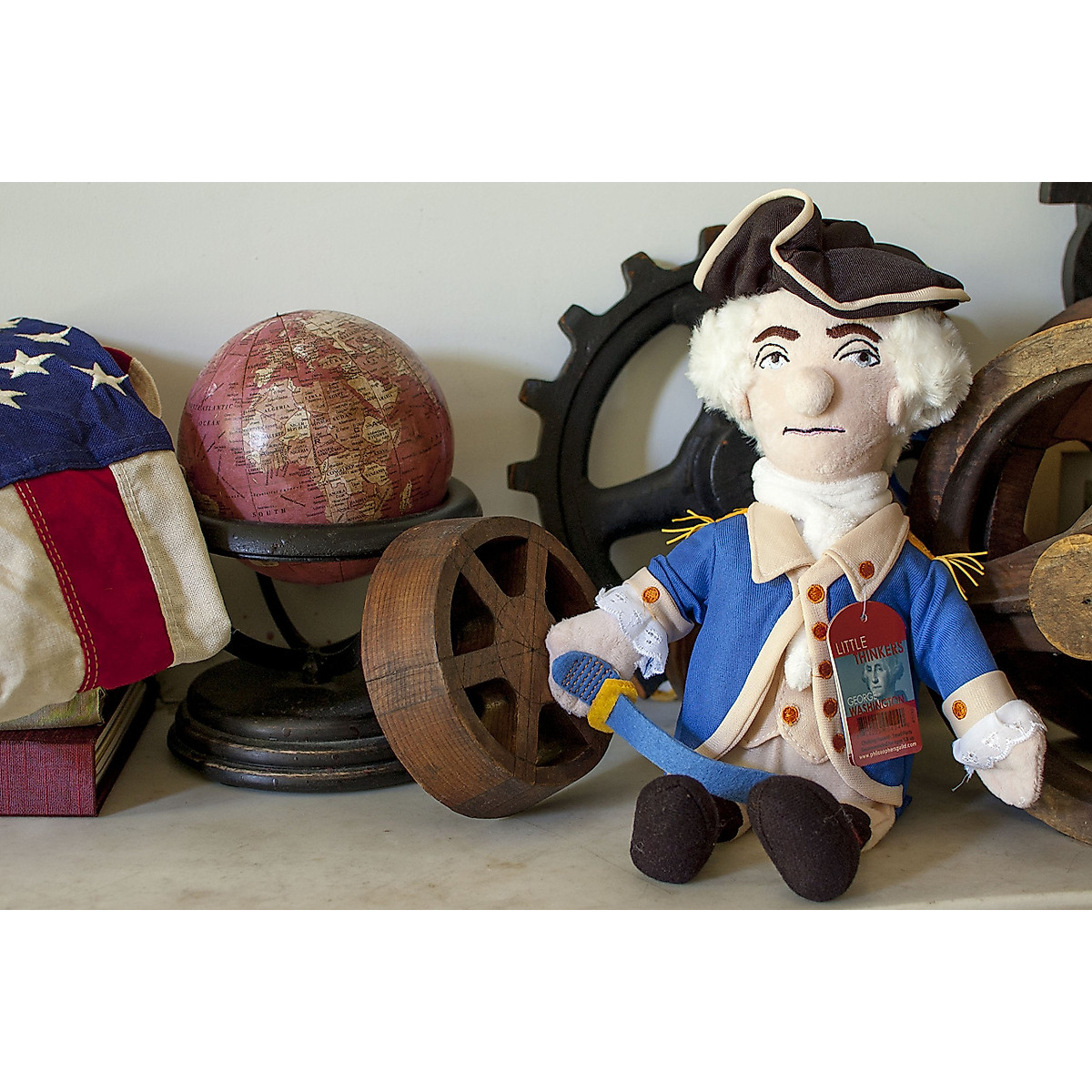 The Unemployed Philosophers Guild George Washington Doll - 11" Soft Stuffed Plush Little Thinker