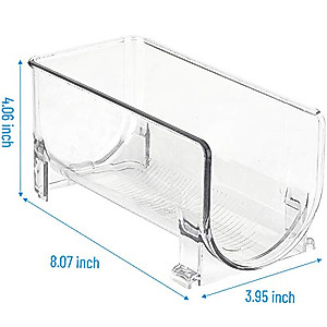 JINAMART Set of 3 Stackable Wine Storage Rack | Counter Top Wine Holder | Free Standing Organizer for Refrigerator or Kitchen Countertops (Holds 3 Bottles)