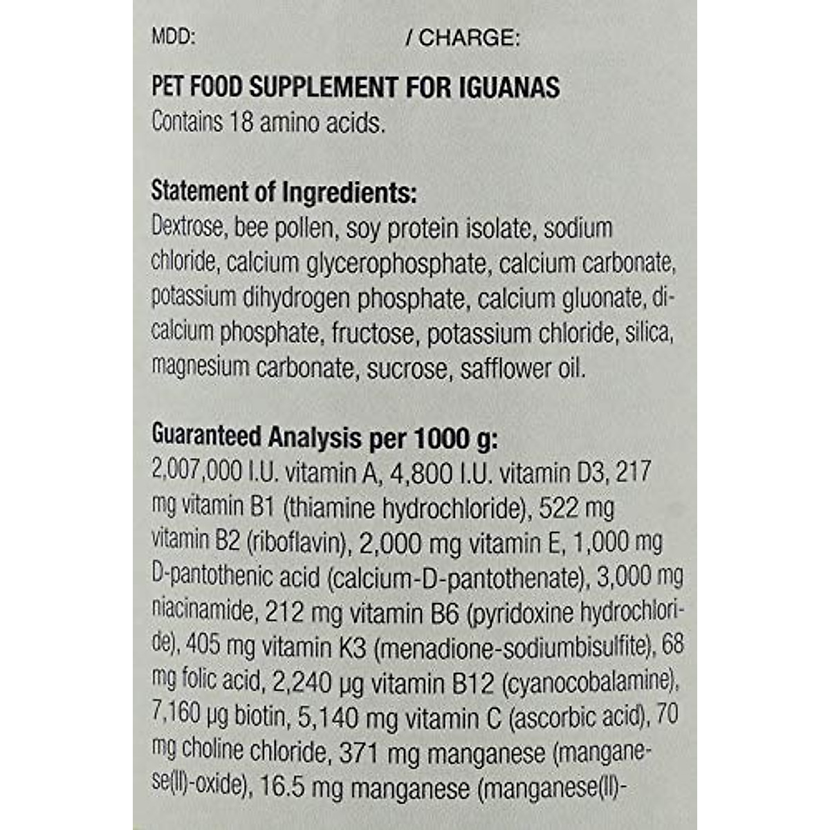 Nekton Iguana Vitamins and Amino Acids 40gm