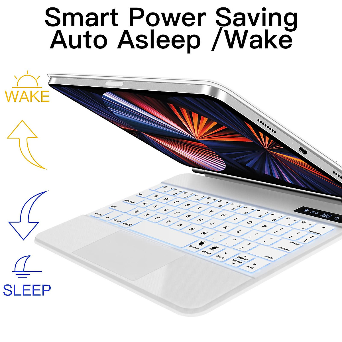 Tiaota Magnetic Keyboard Case for iPad Pro 11/10.9‑inch (3rd/2nd gen and ipad Air 5th gen), Magic Keyboard Case with iPadOS Shortcuts, Floating Cantilever Stand, with Backlit, Multi-Touch Trackpad