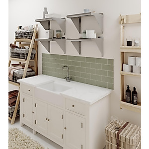 AmGood 12" X 16" Stainless Steel Wall Shelf | Metal Shelving | Garage, Laundry, Storage, Utility Room | Restaurant, Commercial Kitchen | NSF