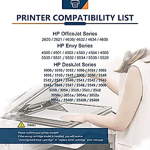 Ankink High Yield 61xl Black Color Ink Cartridge Combo Pack HP 61 HP61 XL Hp61xl Print Ink for HP Envy 4500 5530 4502 5535 5534 officejet 4630 4635 Deskjet 1000 1010 1510 Printer(1Black 1Tri-Color)