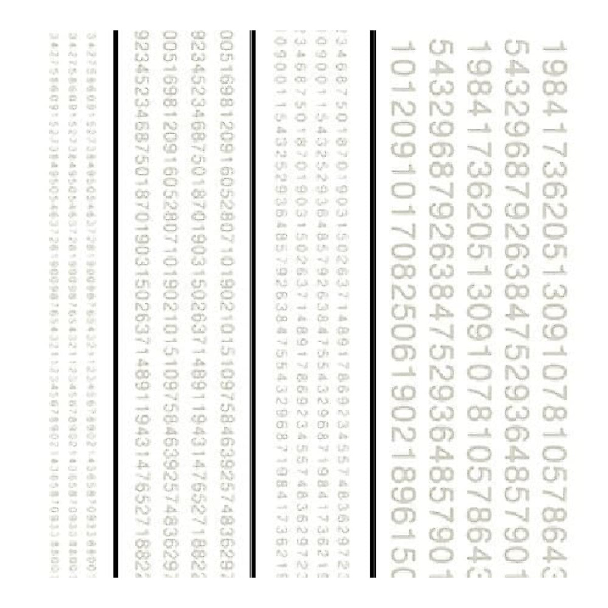 Railroad Gothic Numbers, White