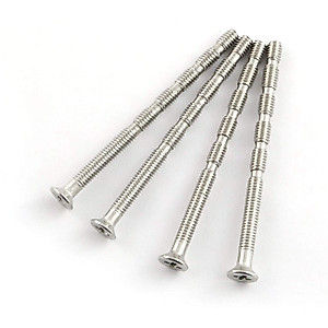 PZRT 4 Set Door Handle Hardware Lever Handle Screws Connecting Bolts & Sleeves Phillips Drive Flat Countersunk Head Fixing Cutting Slot Articulated Screw M4x60mm