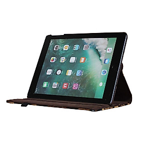 JYtrend Smart Case for iPad 5th / 6th Generation (9.7") with Pencil Holder, Rotating Stand Magnetic Auto Wake Up/Sleep Cover for 2017/2018 iPad 9.7 Model A1893 A1954 A1822 A1823 (Leopard)