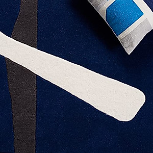 Safavieh Fifth Avenue Collection 8' x 10' Blue/Ivory FTV140M Handmade Mid-Century Modern Abstract Wool Area Rug