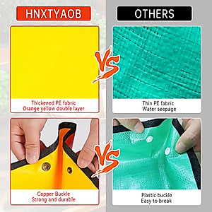 HNXTYAOB Repotting Mat for Indoor Plant Transplanting and Potting Soil Mess Control Portable Succulent Planting Potting Tray Gardening Gifts for Women Men Plant Lover Gifts (Orange 27" x 27")