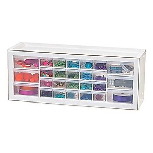IRIS USA 26 Drawer Sewing and Craft Parts Cabinet, White