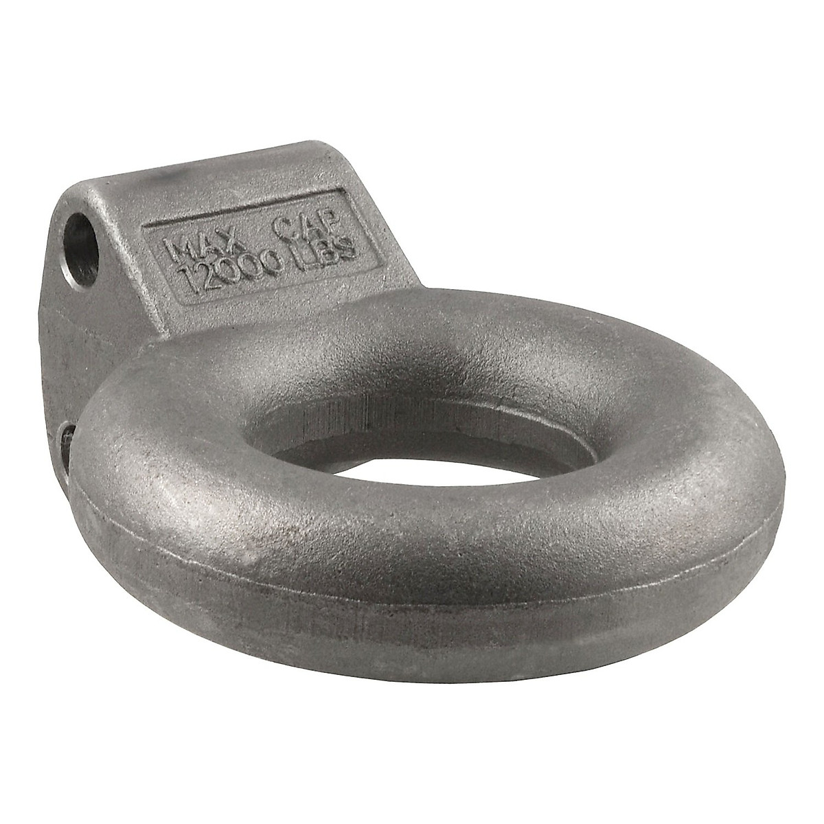 CURT 48600 Raw Steel Pintle Hitch Lunette Ring 3-Inch ID, 12,000 lbs, Channel Mount Required