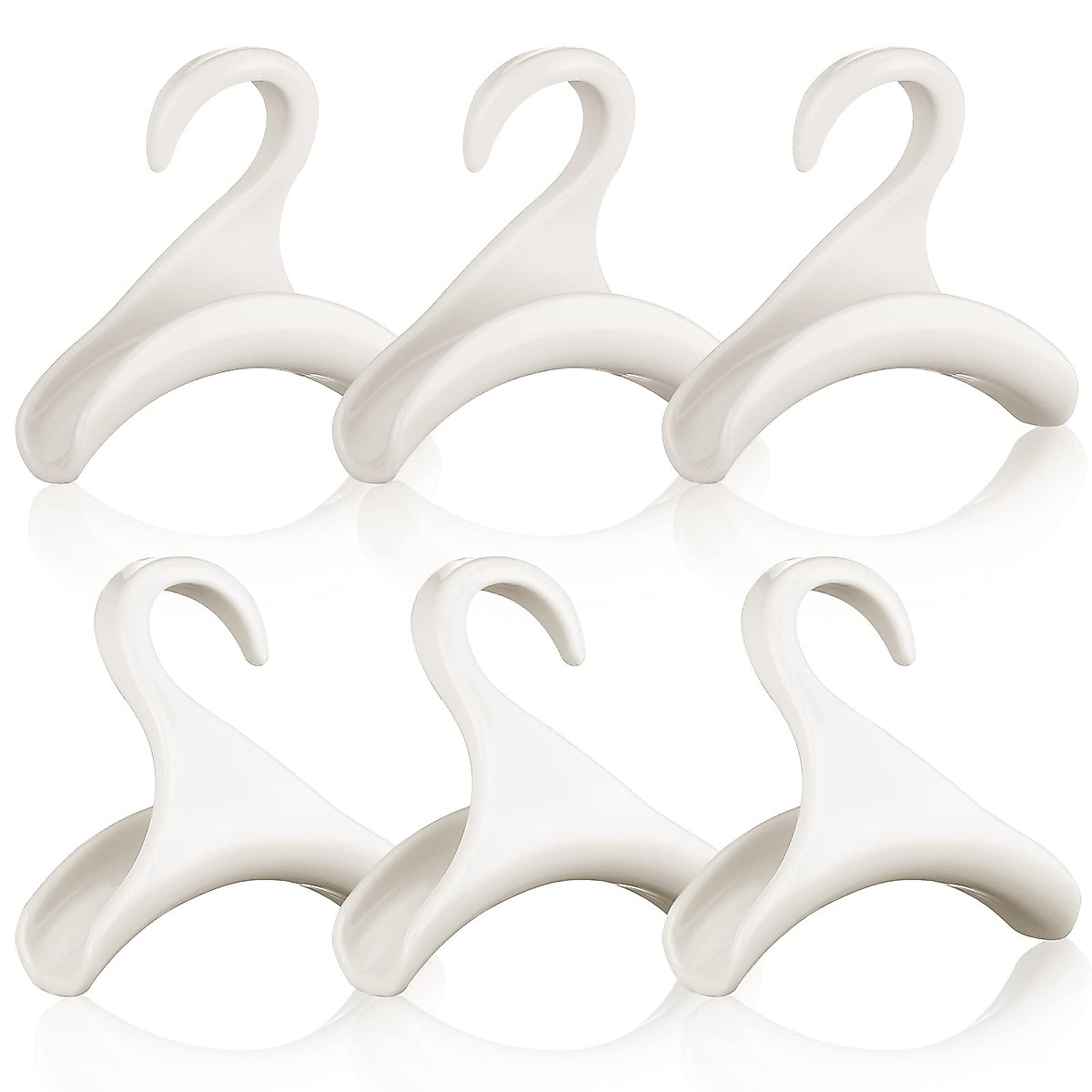 Yalikop Purse Hanger Hook Acrylic Bag Hanger Handbag Tote Bag Rack Holder Closet Organizer Storage for Backpacks Satchels Purses Handbags Tote Holder(White,6 Pieces)