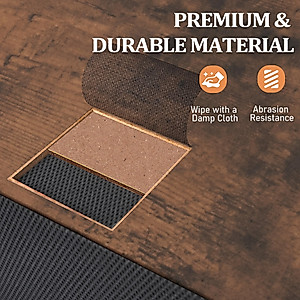 VredHom Fabric Dresser for Bedroom, Tall Skinny Dresser with 6 Drawers, Storage Organizer Tower, Steel Frame Wooden Top for Closet, Living Room, Hallway(Rustic Brown)