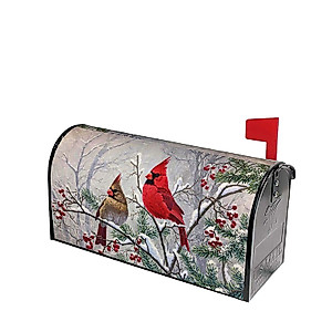 Winter Mailbox Covers Magnetic Bird Mailbox Cover Winter Mailbox Cover Magnetic Mailbox Wraps Standard Size 18" X 21" Holiday Garden Mailboxs Decorations for Outside