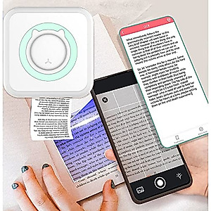 InstaProud - Portable Sticker Mini Printer, Mini C15 Pocket Thermal Printer,Wireless Bluetooth Photo Printer, Portable Label Sticker Printer for Photos Diaries Memos Study Notes(Blue-10 Paper Rolls)