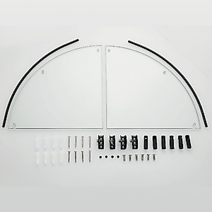 Halyuhn Bathroom Shower Corner Shelf, 9.5in Tempered Glass Bathroom Shelf for Bathroom Corner Shower Wall Mounted, 2 Tier Bathroom Organizers and Storage, Stainless Steel Rail