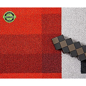 Minecraft Red TNT Block Square Area Rug | Official Video Game Collectible | Indoor Floor Mat, Rugs For Living Room and Bedroom | Home Decor For Kids Room, Playroom | 52 x 52 Inches