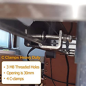 4PCS C-Clamp Stainless Steel Clamps Heavy Duty Bracket for Woodworking Mount, with Wide Jaw Openings