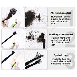 Perfect Tranzitions Afro Kinkys Human Hair Bundle For Making,repairing & Bulking Locs 8 Inch Long Afro Kinky Bulk Human Hair For Locs 100% Natural Kinky Human Hair For Twisting & Braiding 1Oz