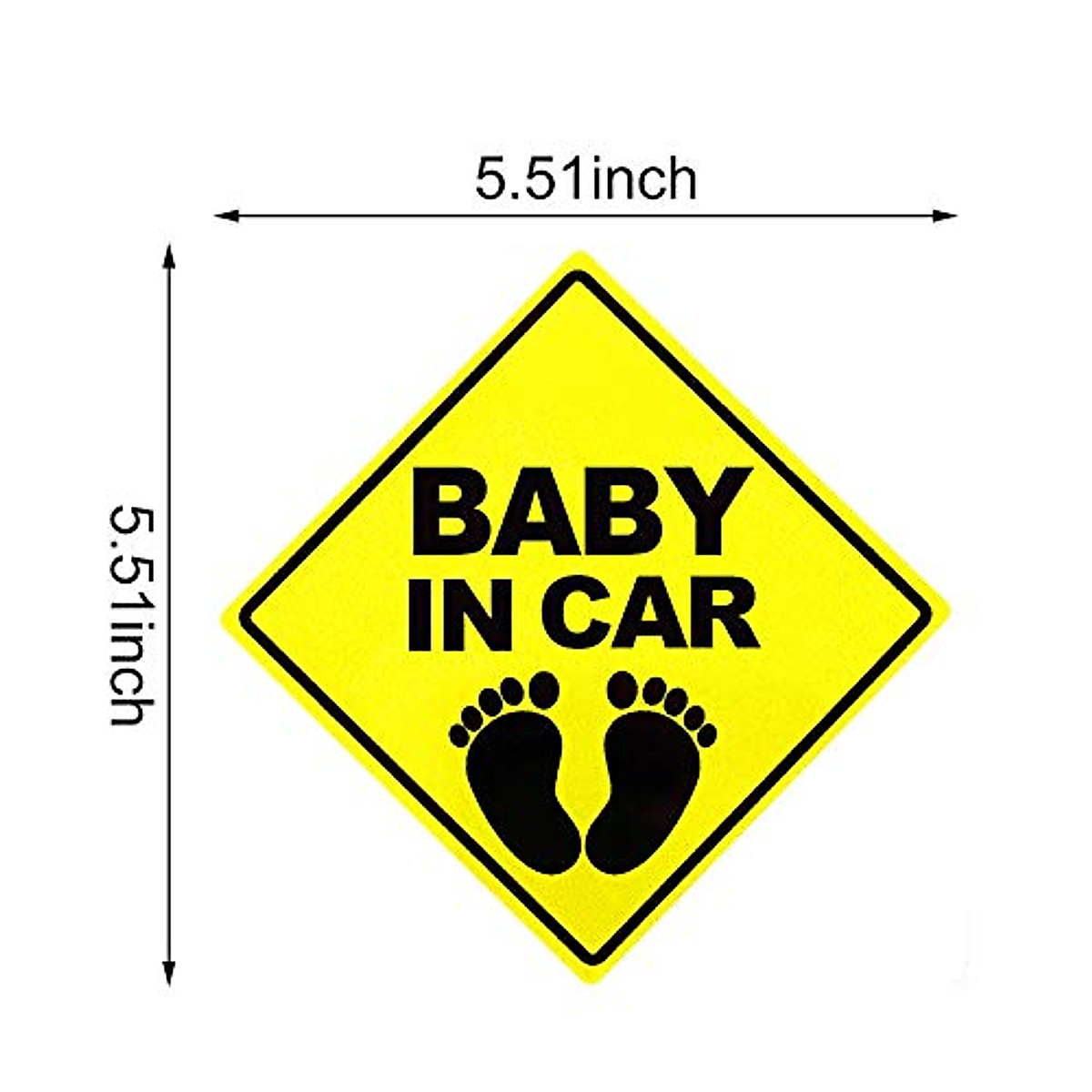 4 Piece Baby Board Sign Sticker for Car Baby in Car Decal Baby Kids Safety Signs Stickers Baby Car Sticker Baby Car Decal Reflective Kids Safety Warning