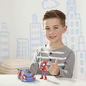 Spidey and His Amazing Friends Marvel Spidey Action Figure and Web-Crawler Vehicle, for Kids Ages 3 and Up