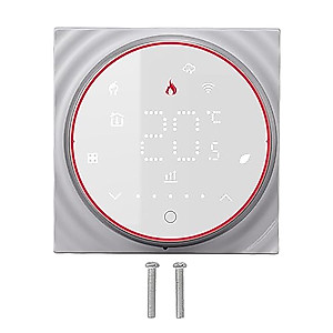 Smart WiFi Thermostat, AC95-240V Wireless WiFi Thermostat for Home for Water Heating (White)