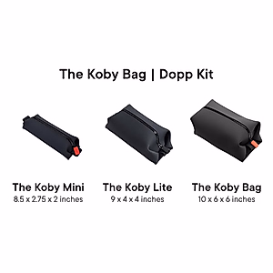 Tooletries - The Koby Lite Dopp Kit - Silicone Toiletry Organizer, Bathroom Travel Bag - Heavy-Duty Zipper, Leak Resistance, Easy to Clean - 9" x 4" x 4" - Charcoal