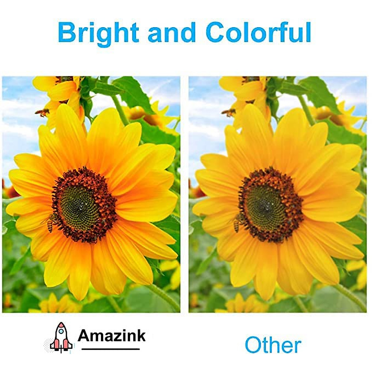 AMAZINK HP 910XL Ink Cartridge Replacement. Works with HP OfficeJet Pro 8024 8015 8025 8028 8035 8022 Printers. 4 Pack Black, Cyan, Magenta, Yellow