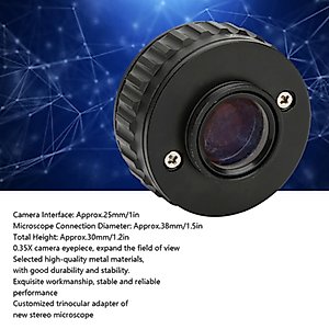 0.35X Microscope Adapter，CTV Microscope Lens Camera Interface Adapters，Mount Lens Adapter Microscope Accessory，for Trinocular Stereo Microscope