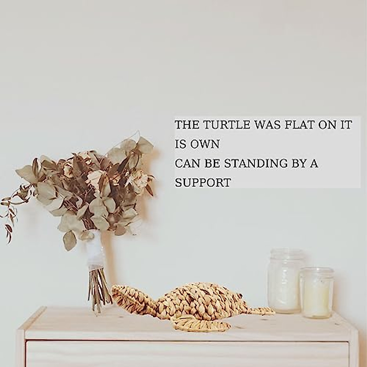 Manis Zuo Hand made weave Turtle Sculpture and statures, Sea turtle Decor, Water Hyacinth, for Home Decor DIY, Morden House Decorations, Living Room, Desk, Wedding, Party Decorations (Sea turtle)