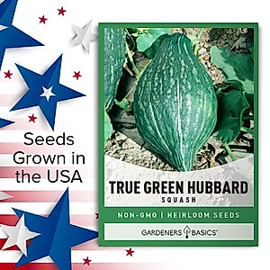 True Green Hubbard Squash Seeds for Planting - Winter Squash Heirloom, Non-GMO Vegetable Squash Variety- 5 Grams Seeds Great for Summer Gardens by Gardeners Basics