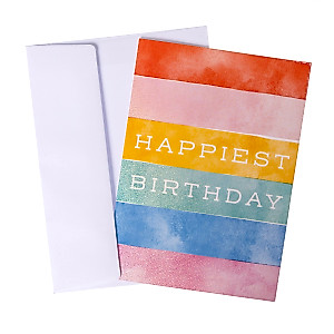 Graphique Birthday Assorted Cards | Pack of 20 Blank Cards with Envelopes | Family and Friends | 4 Assorted Designs with Holographic Foil Accents | Boxed Set for Personalized Notes | 4.25" x 6"