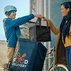 Lallisa 24 Pack Insulated Lunch Bags Bulk, Reusable Cooler Bags, Leakproof Lunch Boxes Set, Waterproof Thermal Cooler Bags, Insulated Beverage Bag for Women Men Office (Black)