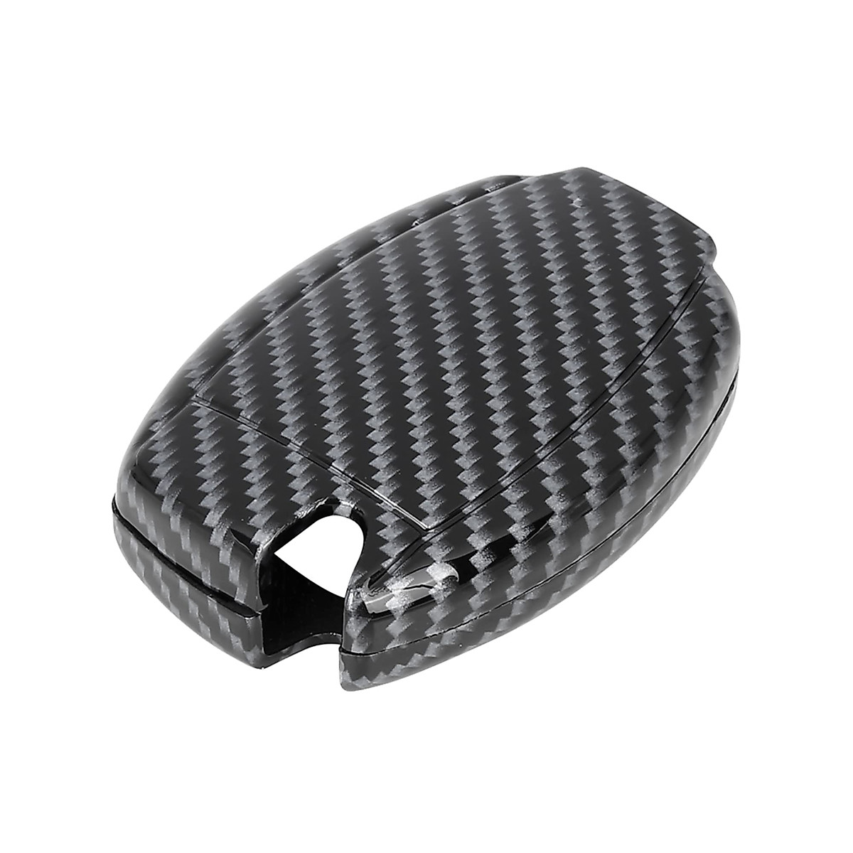 X AUTOHAUX TPU Car Smart Key Remote Flip Fob Cover Shell Protective Case for Mercedes-Benz ML350 Carbon Fiber Pattern