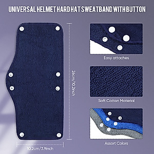 Funtery 12 Pieces Hard Hat Sweatband Washable Reusable Welding Helmet Sweatband 3 Colors Hard Hat Liner Helmet Accessories for Welding Safety (Dark Blue, Light Blue, Gray)