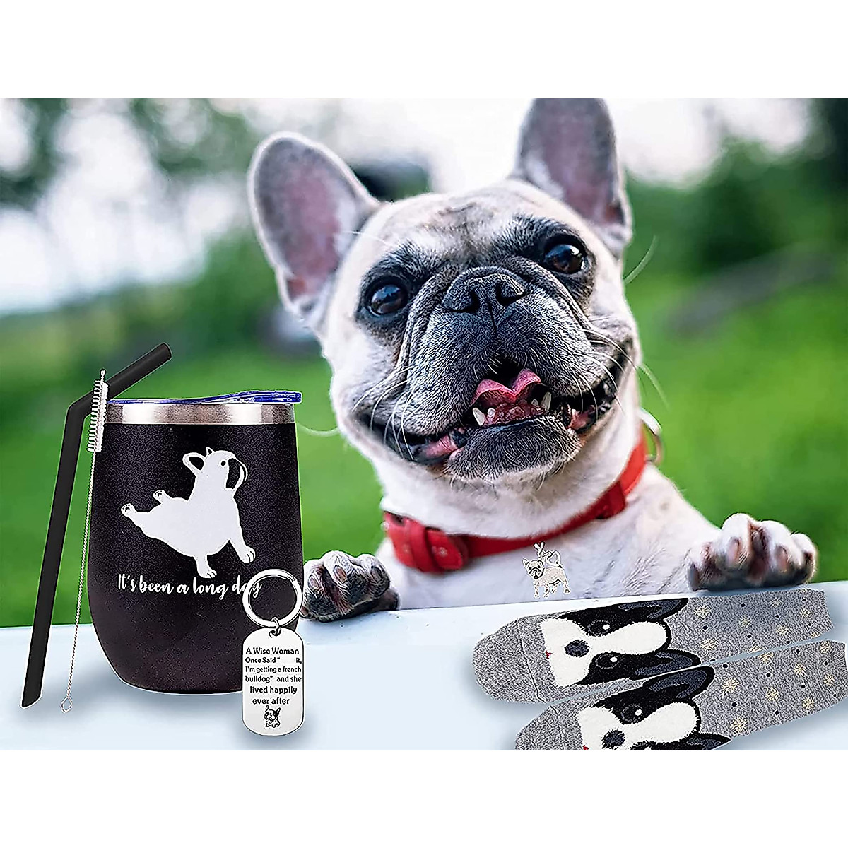EBE EmmasbyEmma French Bulldog Gifts for Women, Frenchie Lovers Gifts for Women, French Bulldog Yoga, Frenchie Gifts for Women, French Bulldog Lover Gifts, French Bulldog Tumbler