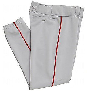 Mizuno mens Premier Piped Pant, Grey-red, Medium