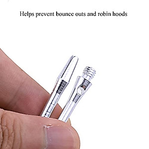 Yadaland Spinster Aluminum Dart Shaft Silver Smooth Spin Flow Accurate Shot Tip Hold Tight Forward Balance Make Room for Another Dart Avoid Bounce and Flight Damage Improve Game 3PCS