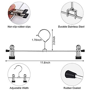 Pants Hangers with Clips 50Pack Skirt Hangers Clips Hangers (50Pack)