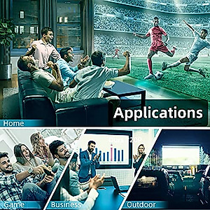 CXDTBH Q6 Video Projector for Movie Home Cinema Full 1080P Supported Movie Beamer 10 TV Box Optional ( Size : Q6 add TV Box )