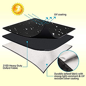 Kettle BBQ Grill Cover, Linkstyle Round Barbecue Grill Covers for Weber Charcoal Kettle, Heavy Duty Waterproof Smoker Cover Dome Gas Outdoor Grill Cover for Char-Broil, 24" D x 28.5" H, Black