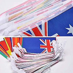 AMAPON 200 Countries Flags,164 Feet World Flags,Decorations International Flags,World Party Decoration,World Cup Olympics Flags,String Flags,Bunting Banner Bar-Sports Clubs-Grand Opening