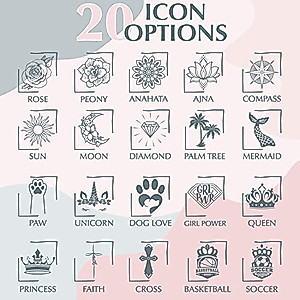 Be Burgundy Personalized Water Bottle with Straw Lid & Engraved Name - 24 Oz - 20 Icons, 20 Font, 8 Colors - Gifts for Her, Gifts for Girlfriend, Sister, Personalized Gifts for Women