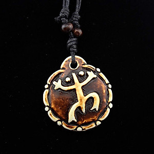 Scddboy Puerto Taino Frog Pendant Necklace Sun Tribal Necklace