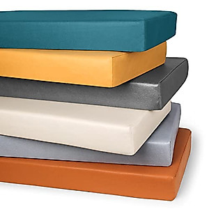 Millsilo Bench Cushion for Indoor Outdoor Furniture, Non-Slip Window Seat Cushions,Piano Shoe Storage Bench Pads, Water Repellent Picnic Kitchen Dining Long Chair Cushion 36x14x4inch Dark Grey