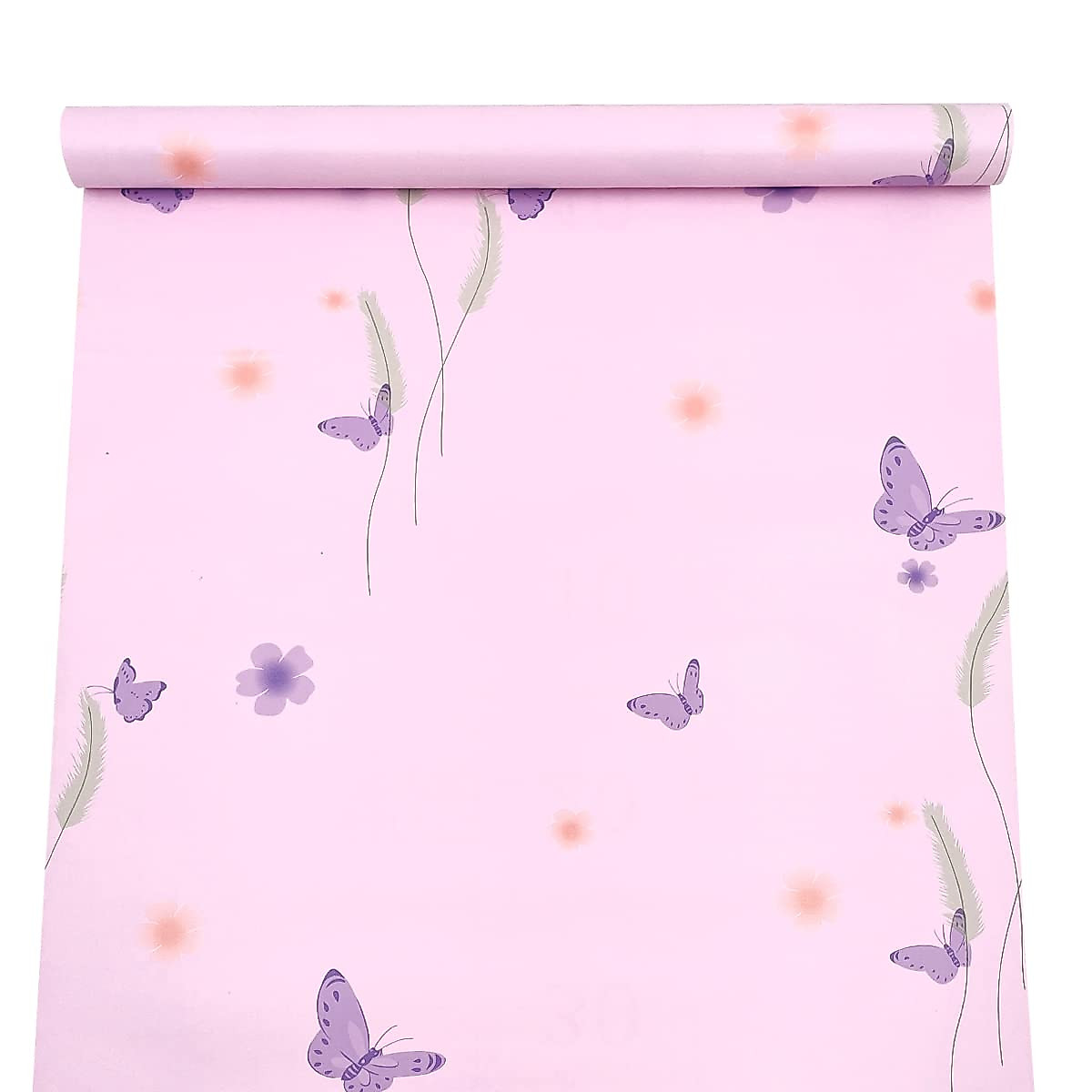 Yifely Purple Butterfly Peel & Stick Shelf Drawer Liner PVC Nightstands Study Desk Tabletop Protective Paper 17.8 Inch by 9.8 Feet