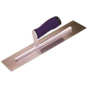 Edward Tools Finishing Trowel for Cement and Concrete 12” x 4” - Tempered Carbon Steel - Lightweight alloy mounting - Ergonomic soft rubber handle for less fatigue - Lifetime warranty