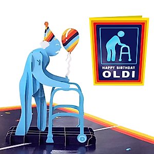 CENTRAL 23 Pop Up Birthday Cards For Mom And Dad - OLDI - Funny 3D Birthday Cards For Men - Hilarious Pop Up Card For Women - Gifts For Him Her Friend Grandma Granddad Husband Wife