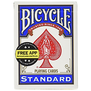 Bicycle Standard Index Playing Cards 1 Deck, Colors may Vary (Red or Blue)