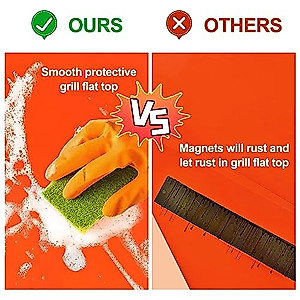 hoomdabox 28'' Griddle Silicone Protective Mat Cover for Blackstone 28 Inch Gas Griddle, Heavy Duty Food-grade Griddle Mats Cover Grill Protective Covers(Not fit 28XL/Pro Series), SG-002, Orange