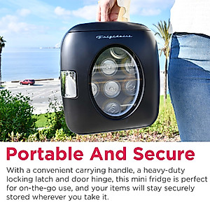 FRIGIDAIRE EFMIS462-BLACK 12 Can Retro Mini Portable Personal Fridge/Cooler for Home, Office or Dorm, Black